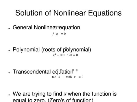 solution of nonlinear equations ppt download