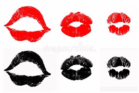Beso Del Lápiz Labial De La Impresión Del Labio Imagen de archivo