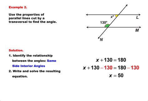 Math Examples Collection Equations With Angles From Parallel Lines Cut