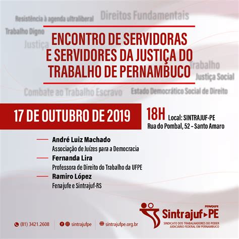 Fenajufe Encontro de servidores da Justiça do Trabalho em Pernambuco