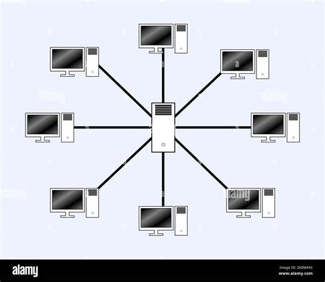 Topology Network Vector Illustration In Computer Network Technology
