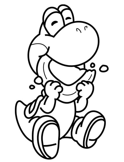 Coloriage Yoshi Mange télécharger et imprimer gratuit sur