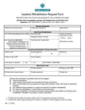 Fillable Online New Inpatient Prior Authorization Fax Forms Now