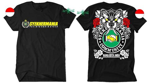 KAOS DAKWAH SHOLAWAT HABIB SYECH SYEKHERMANIA COSTUM NAMA KOTA DISTRO
