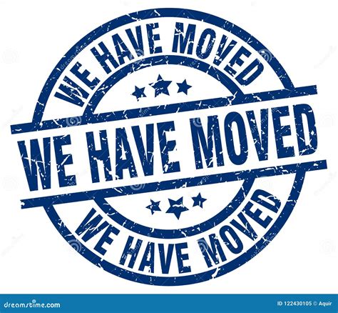 We Have Moved Stamp Stock Vector Illustration Of Seal 122430105