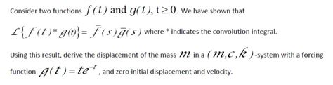 solved consider two functions f t and g t t≥0 we have