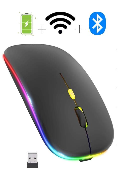 Havana Çift Modlu Kablosuz Bluetooth Mouse Rgb Ledli Şarj Edilebilir
