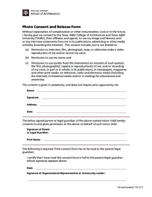 Fillable Online Consent Form Docx PHOTO VIDEO CONSENT AND RELEASE