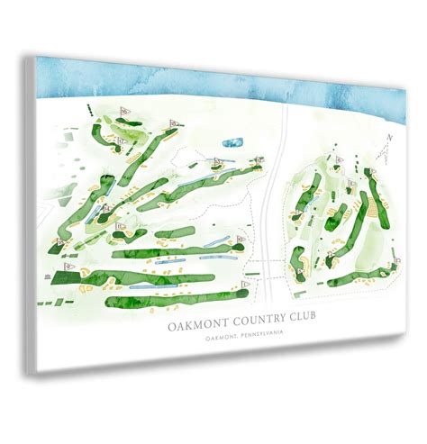 Oakmont Golf Course Map Print Layout Of PA Course For Golfer Country