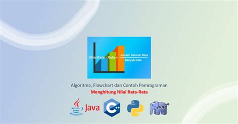 algoritma flowchart dan pemrograman untuk menghitung nilai rata rata dalam bahasa pemrograman