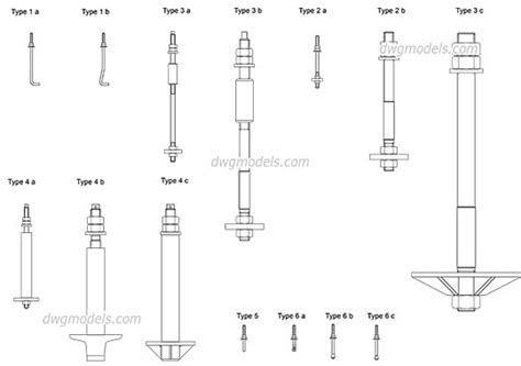 Anchor Bolt Cad Block