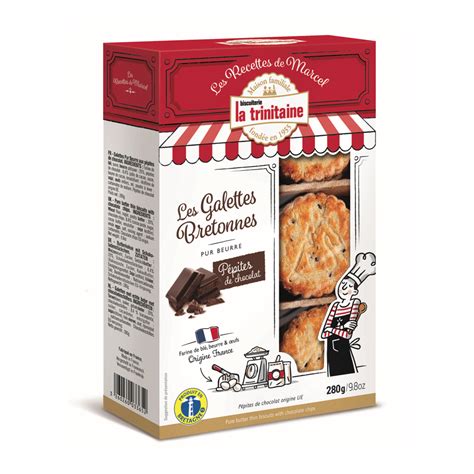 Les galettes bretonnes pur beurre aux pépites de chocolat de Marcel 280g