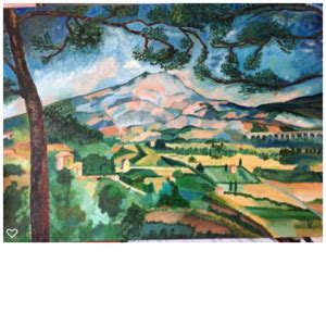 Montagne Sainte Victoire au grand pin façon Cézanne Les mots de Lou