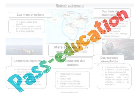 Mers et océans un monde maritimisé 4ème Séquence complète PDF à