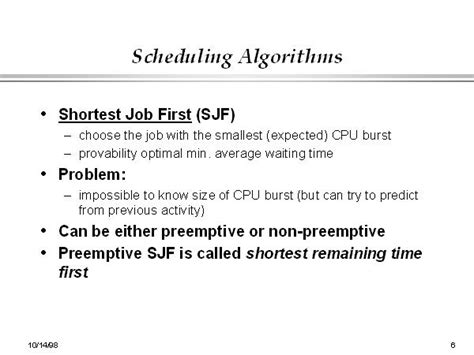 scheduling algorithms