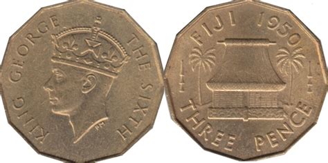 3 Pence George VI Fiyi Numista