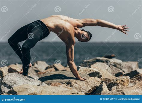 Handsome Shirtless Contemporary Dancer Stock Image Image Of Coast
