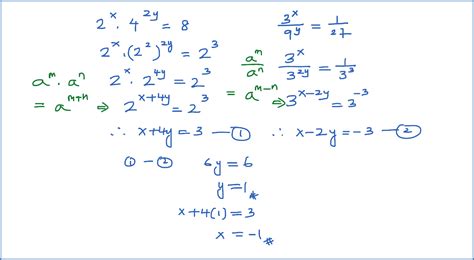 4 3 3 example 3 solving index equation simultaneously spm additional mathematics