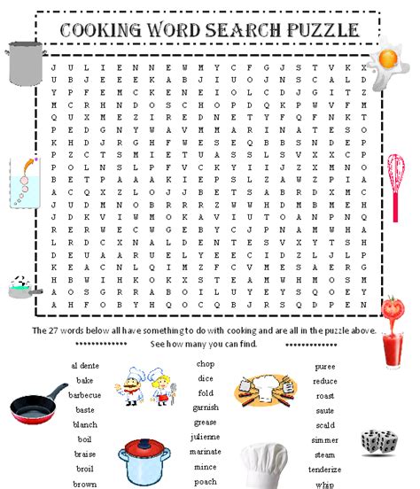 Cooking And Sewing Word Search Puzzles Puzzles Made By Teachers