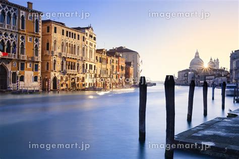 Blick Auf Den Canale Grande Mit Der Basilika Di Santa Maria Im