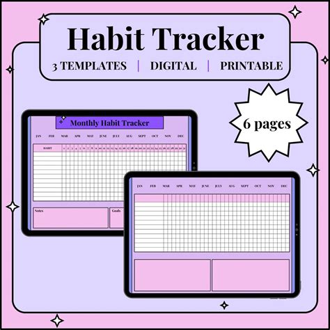 Habit Tracker Monthly Habit Tracker Ultimate Habit Tracker Printable