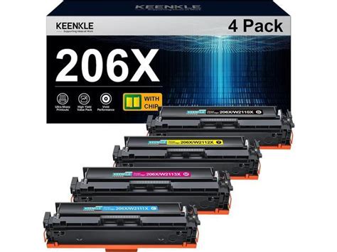 KEENKLE 206X 206A Toner Cartridges 4 Pack High Yield With CHIP