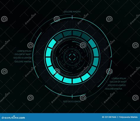 Elemento Futurista Cyberpunk Hud Ui Interfaz Scifi Barra De Alta