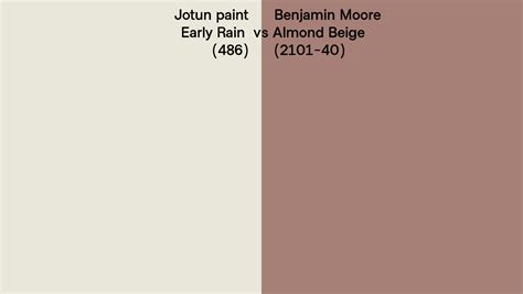 Jotun Paint Early Rain 486 Vs Benjamin Moore Almond Beige 2101 40