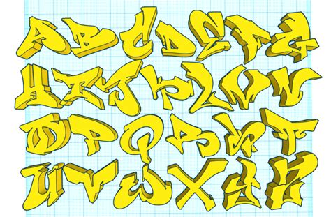Cool 3d Graffiti Alphabet