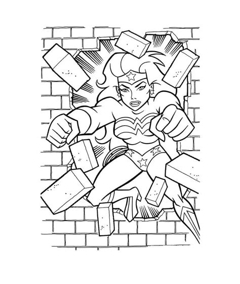 Coloriage Wonder Woman Forte télécharger et imprimer gratuit sur