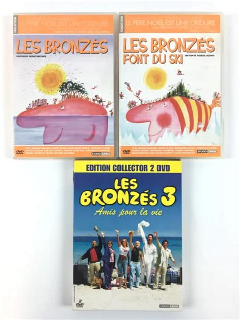 LES BRONZÉS LA Trilogie L intégrale Coffret Lot 3 DVD Films 1 à 3