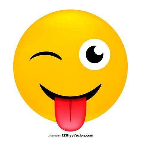 Face With Stuck Out Tongue And Winking Eye Winking Emoji Cute