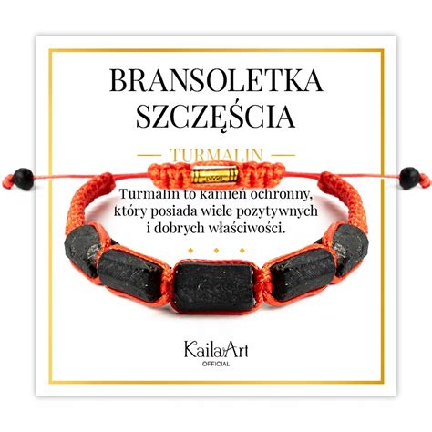 BRANSOLETKA CZARNY TURMALIN Z KAMIENI NATURALNYCH LAWA MAKRAMA