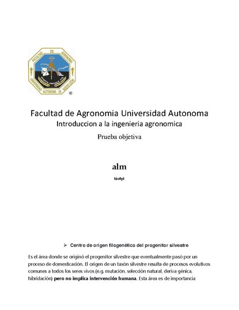 Nuevaa Introduccio Facultad De Agronomia Universidad Autonoma