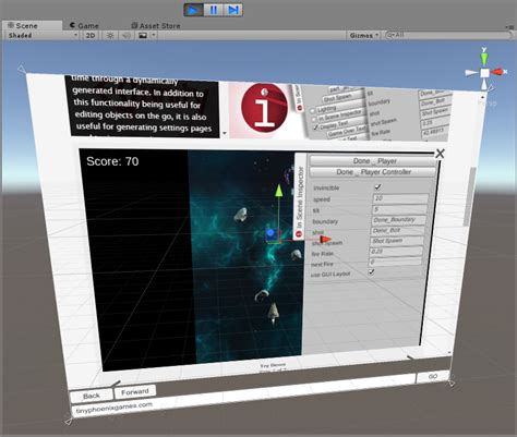 Unity Running In WebGL In A Browser From Within Unity Using Embedded