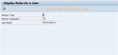 FCOM RULE USER CBL SAP Tcode Display Rule For A User Transaction Code