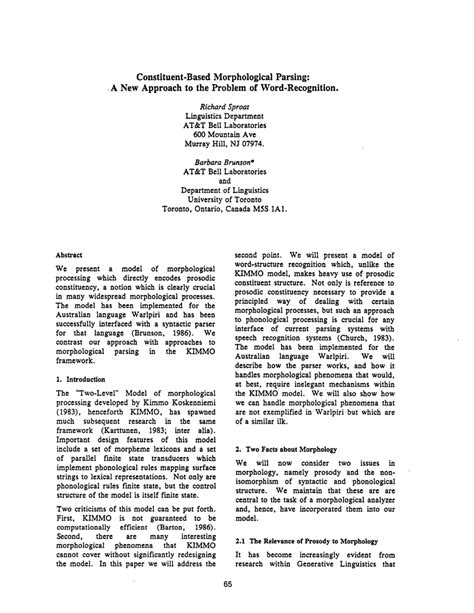 pdf constituent based morphological parsing