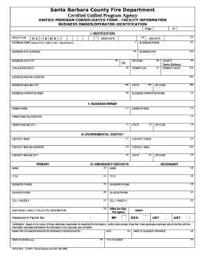 UNIFIED PROGRAM CONSOLIDATED FACILITY INATION Doc Template PdfFiller