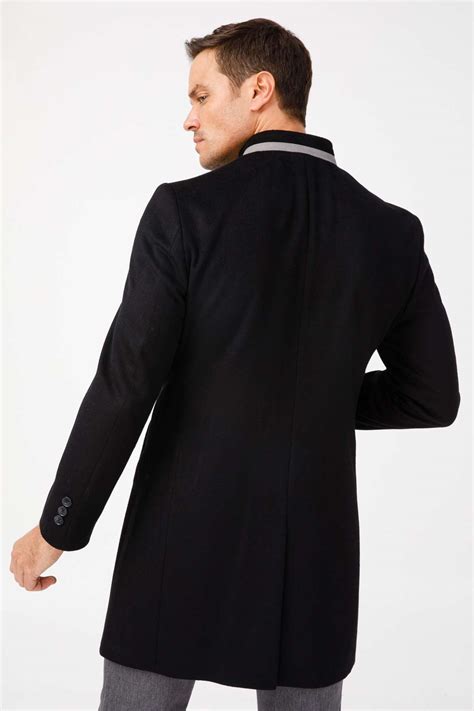 ERKEK SİYAH SLIM FIT DAR KALIP STD KABAN