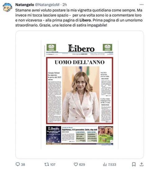 Tweet Su Giorgia Meloni Eletto Uomo Dell Anno 2 Dago Fotogallery
