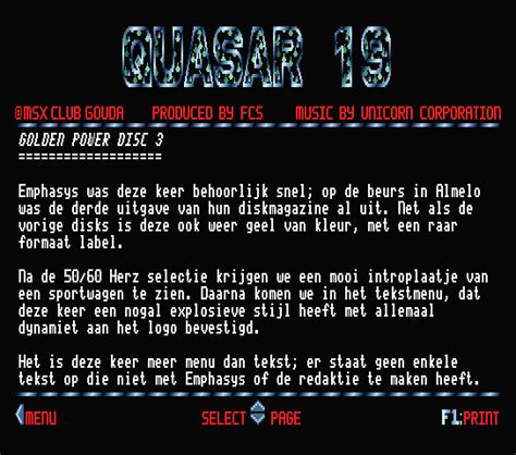 Quasar Msx Msx Club Gouda Media Generation Msx