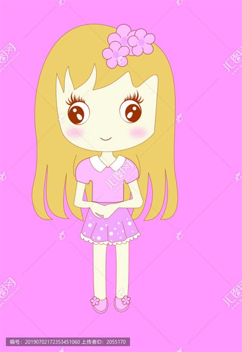 卡通小女孩人物素材设计素材设计模板汇图网