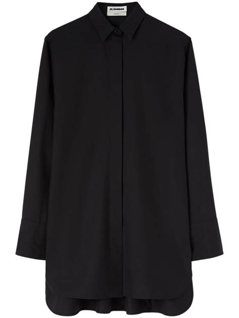 Jil Sander Long Sleeve Silk Shirt Farfetch