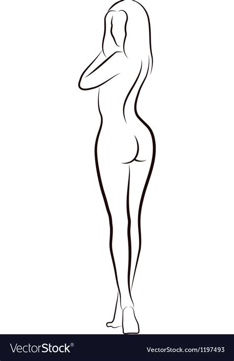Naked Woman Royalty Free Vector Image VectorStock