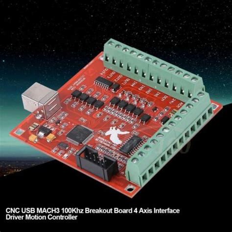 CNC USB MACH3 100Khz Breakout Board 4 Axis Interface Driver Motion