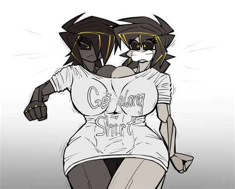Rule 34 2girls Albry Zzzhodazzz Big Breasts Big Shirt Breasts Touching Female Kyurby