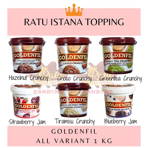 Jual GOLDENFIL CHOCO CRUNCHY 1KG MILK HAZELNUT TIRAMISU SELAI COKLAT