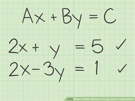 5 ways to solve systems using linear combinations wikihow