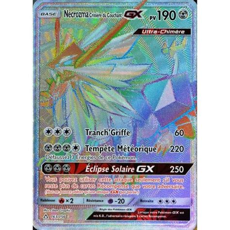 Carte Pokémon 163 156 Necrozma Crinière du Couchant GX SL5 Soleil et