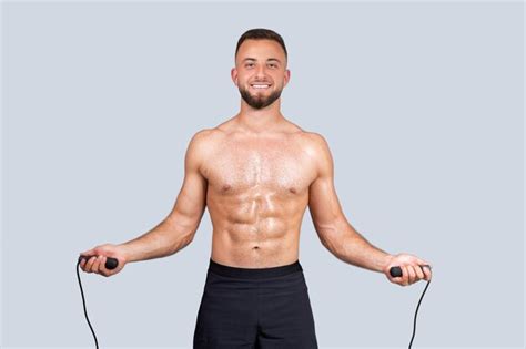 Premium Photo Positive Sweat Strong Muscular Millennial European Guy